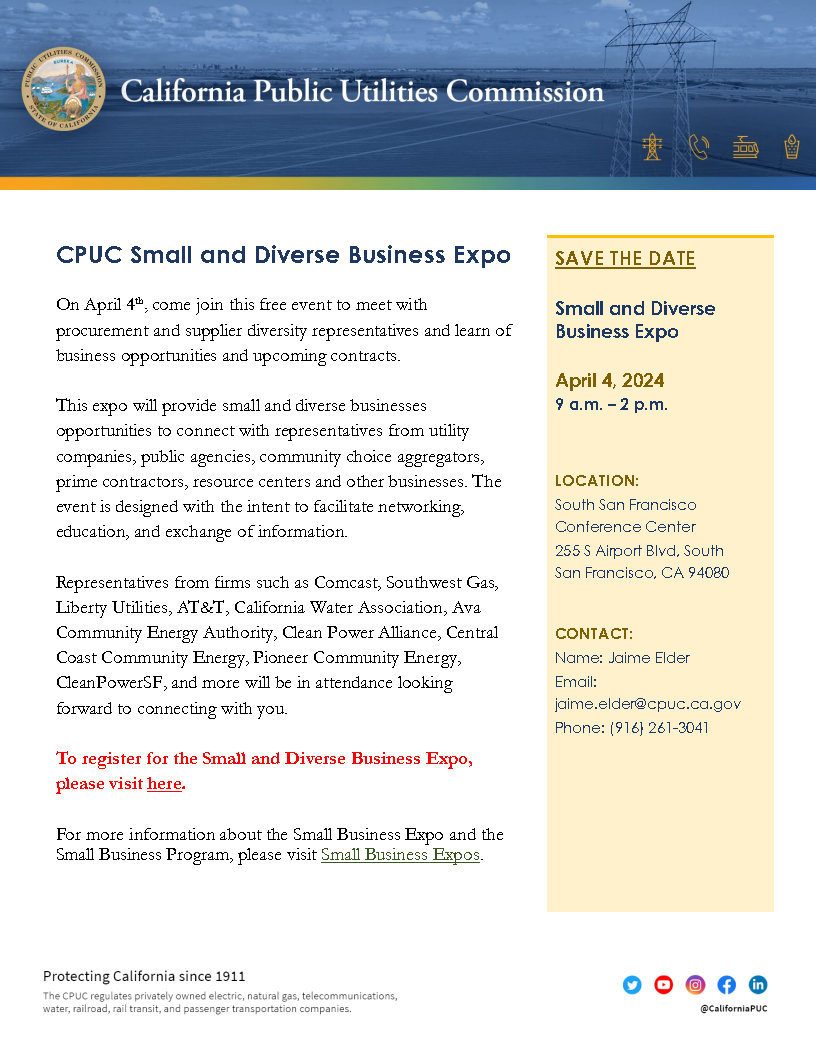 CPUC Small and Diverse Business Expo – GCAP Services | Business ...